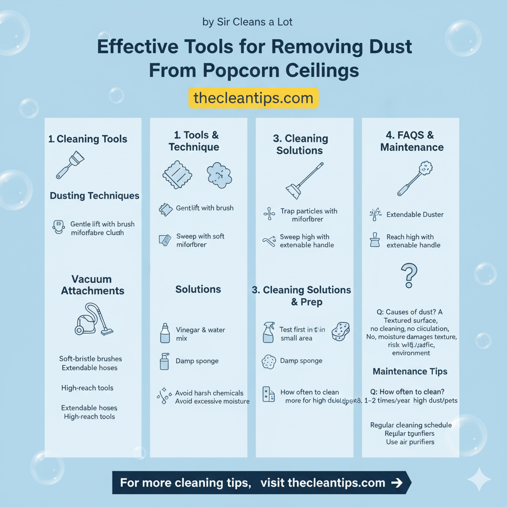 Effective tools for removing dust from popcorn ceilings - The Clean Tips